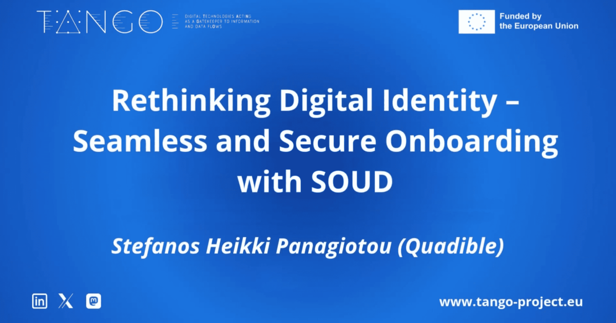 Rethinking Digital Identity – Seamless and Secure Onboarding with SOUD